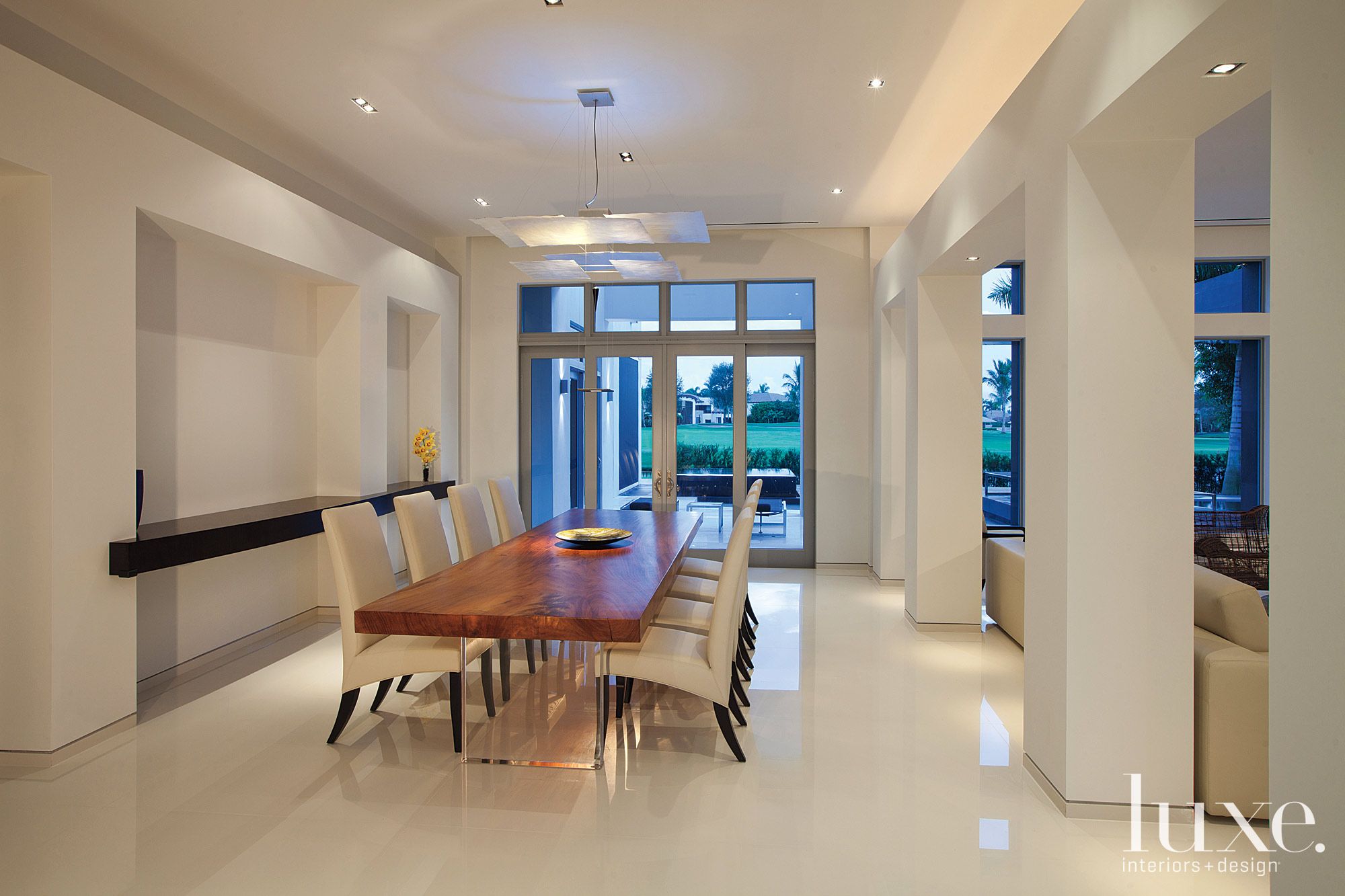 High backed dining room chairs - Luxe Interiors + Design