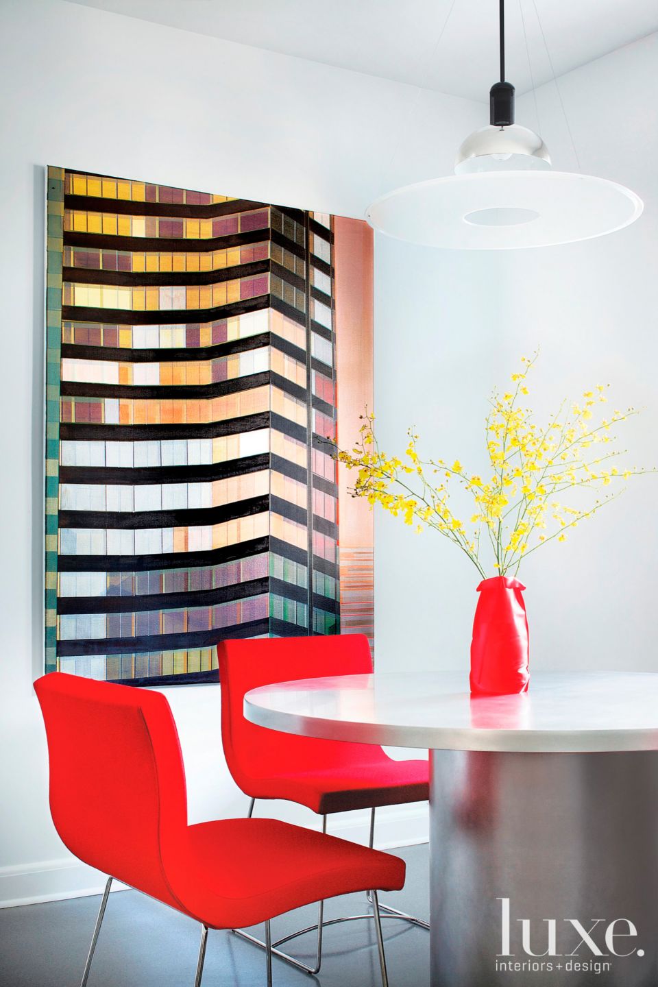 Red Hot Breakfast Nook - Luxe Interiors + Design