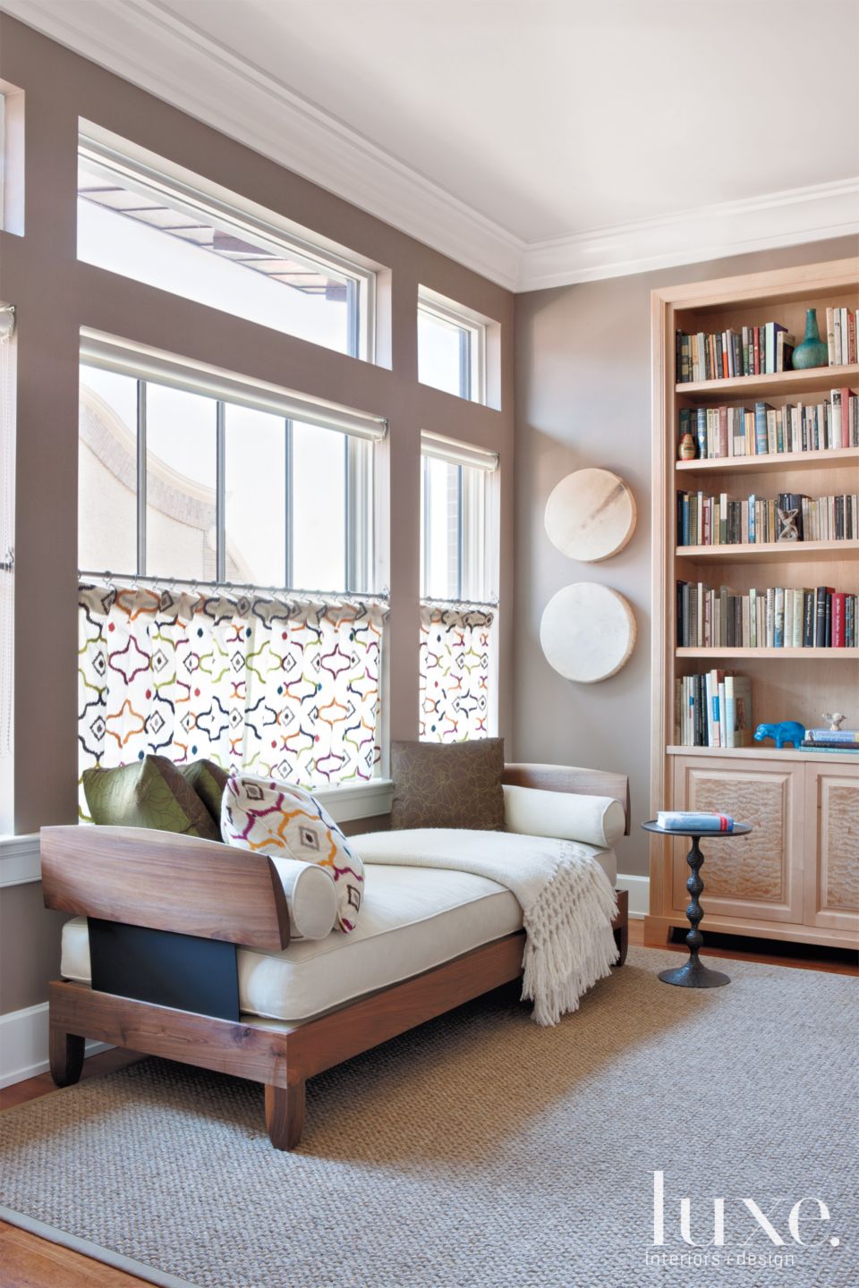 Modern Gray Media Room - Luxe Interiors + Design