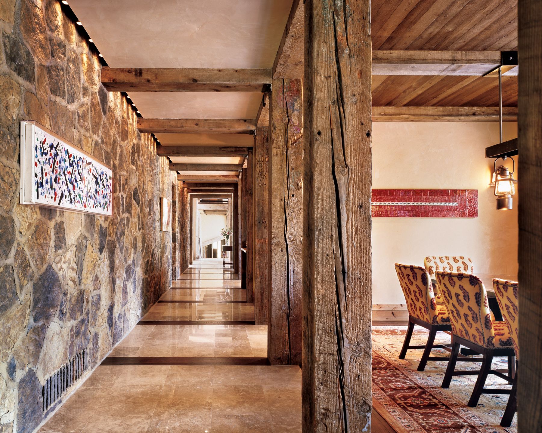 Rustic Main Hallway - Luxe Interiors + Design