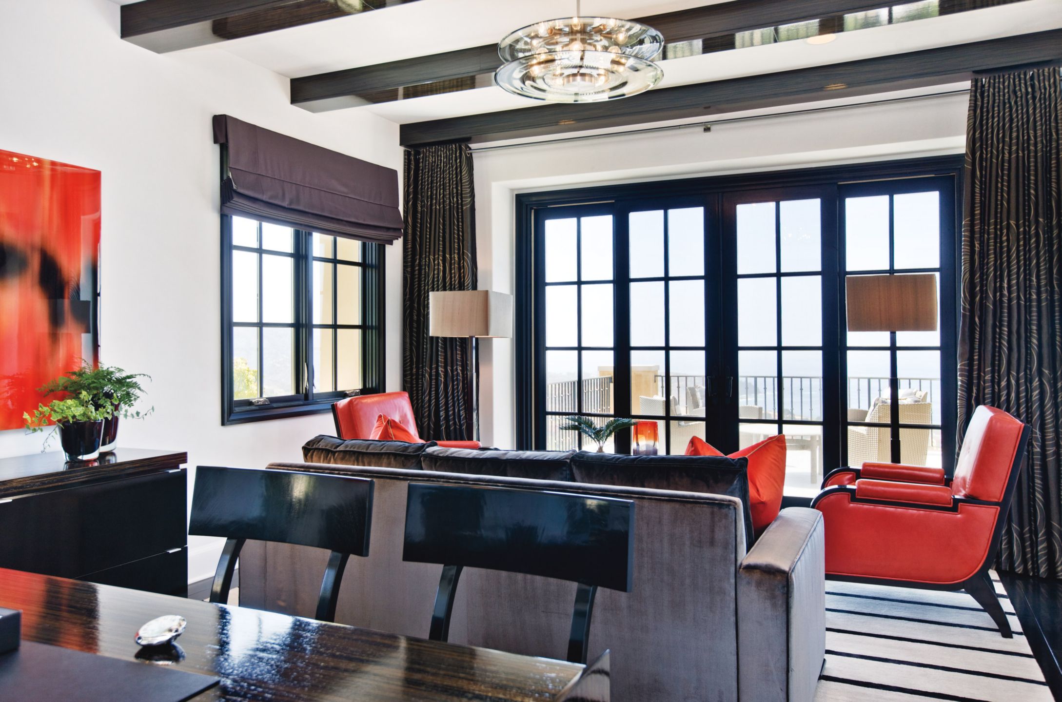 Dramatic Contemporary Office - Luxe Interiors + Design