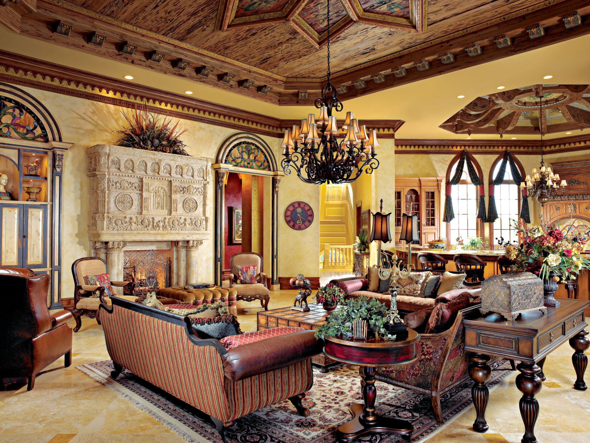 Ornate Formal Living Area - Luxe Interiors + Design