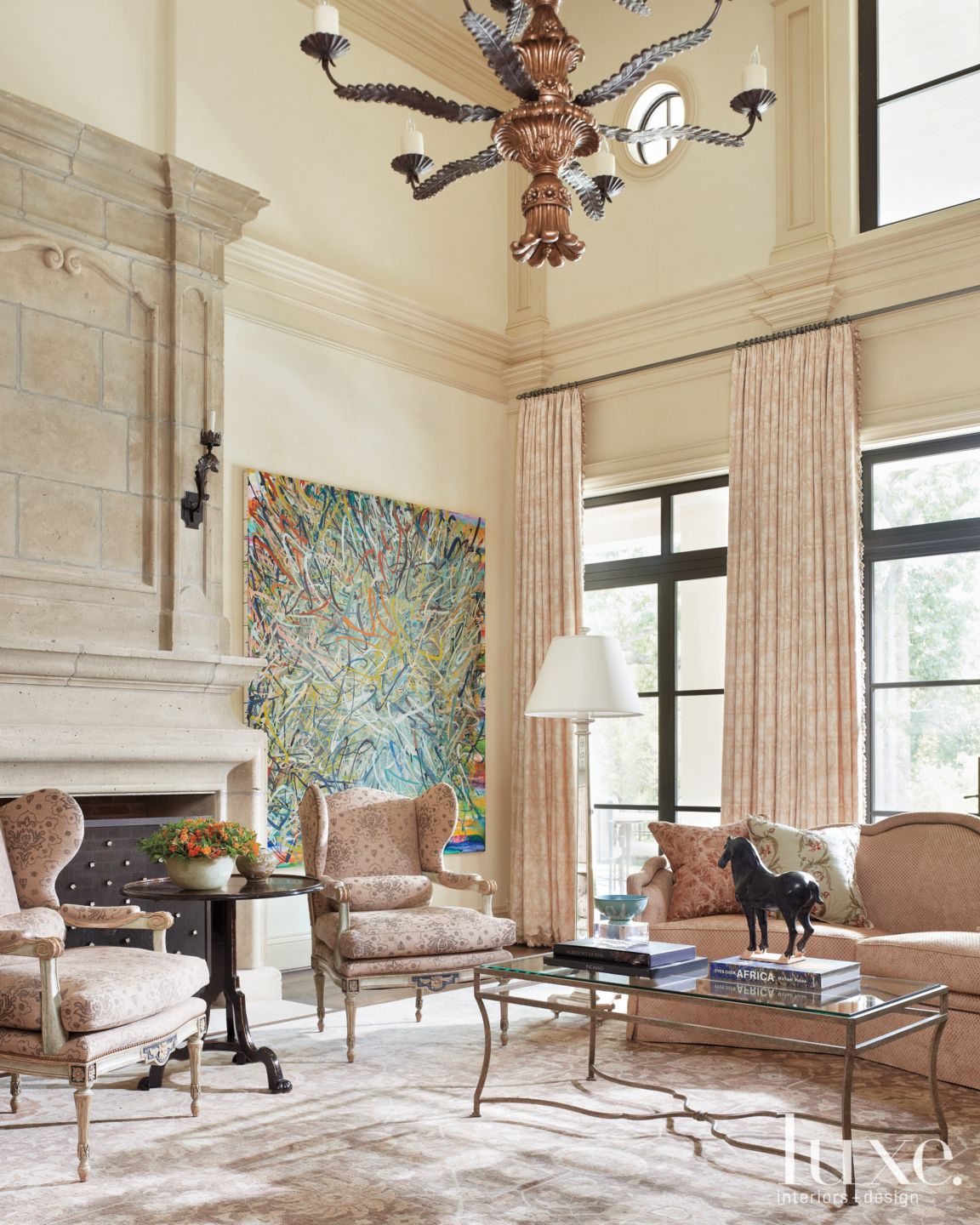 Traditional Neutral Living Room - Luxe Interiors + Design