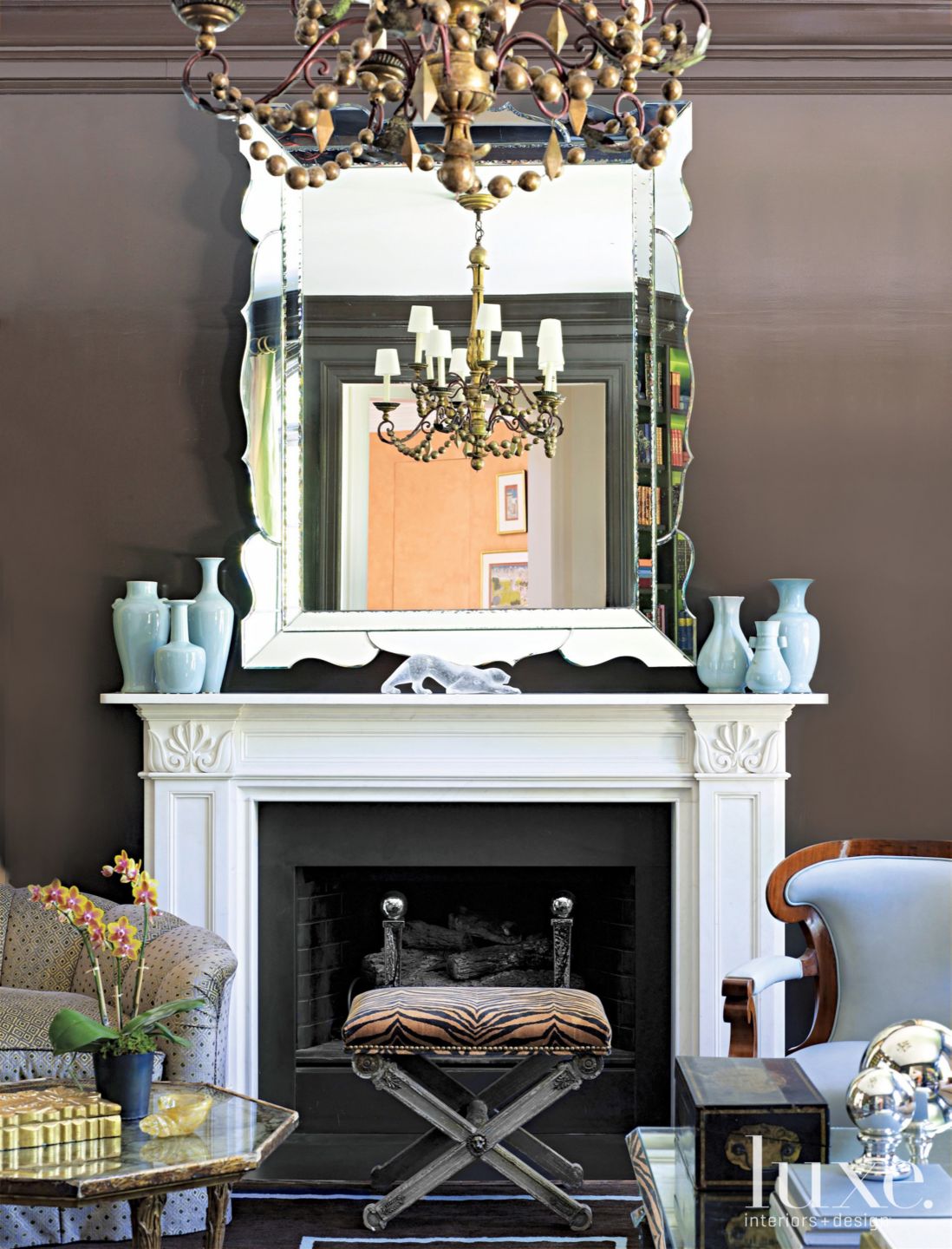 Library Sitting Area - Luxe Interiors + Design