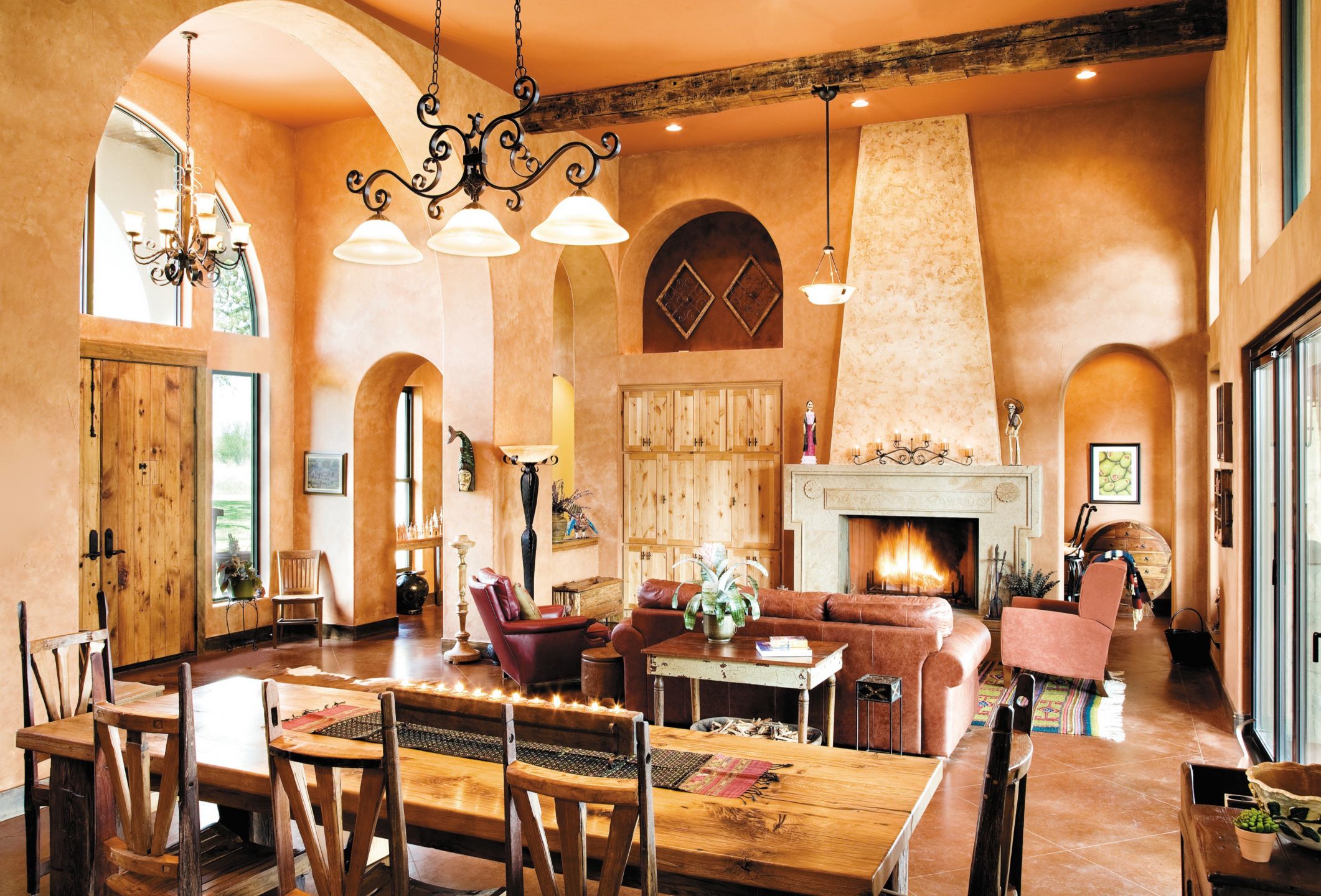 Aged Great Room - Luxe Interiors + Design