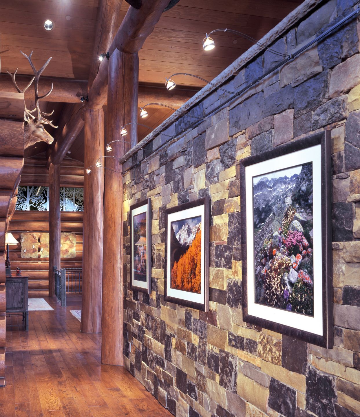 Log-Style Hallway - Luxe Interiors + Design