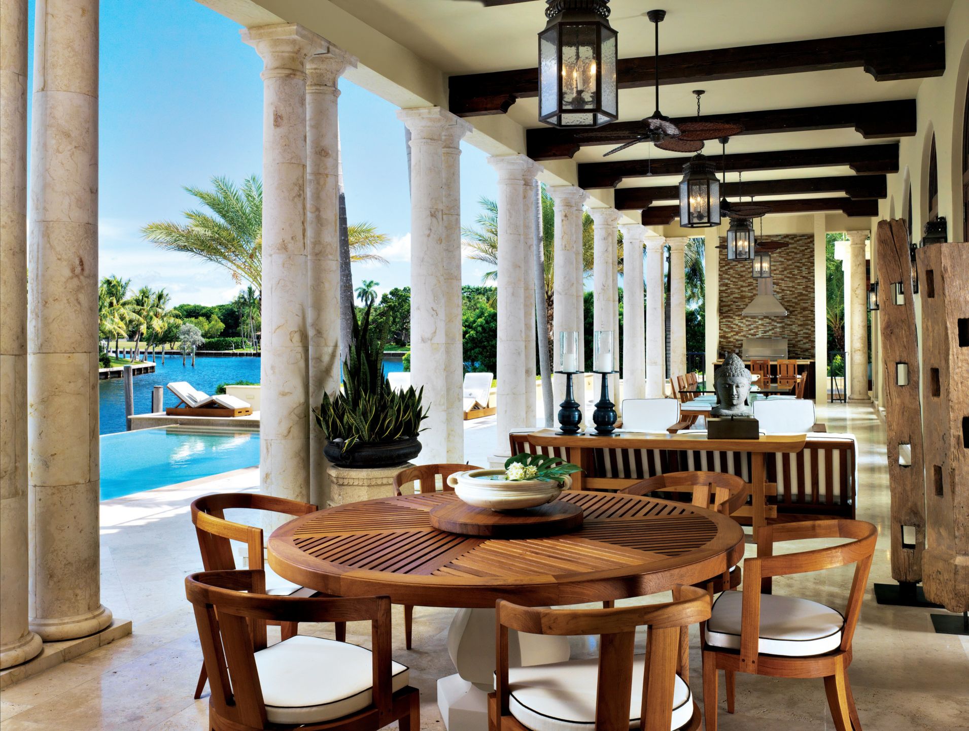 Neutral Mediterranean Terrace - Luxe Interiors + Design