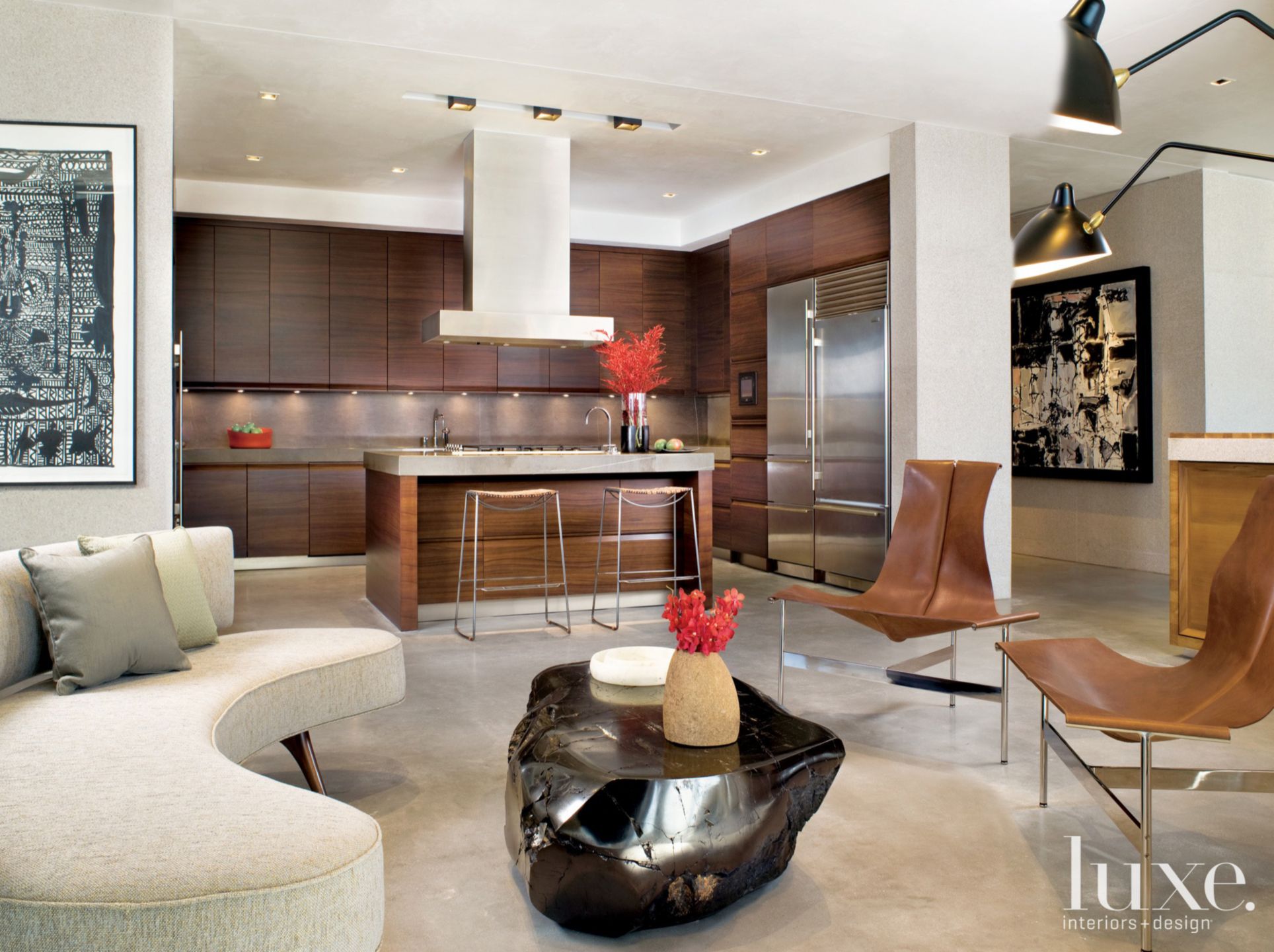 Modern Kitchen With Wood - Luxe Interiors + Design