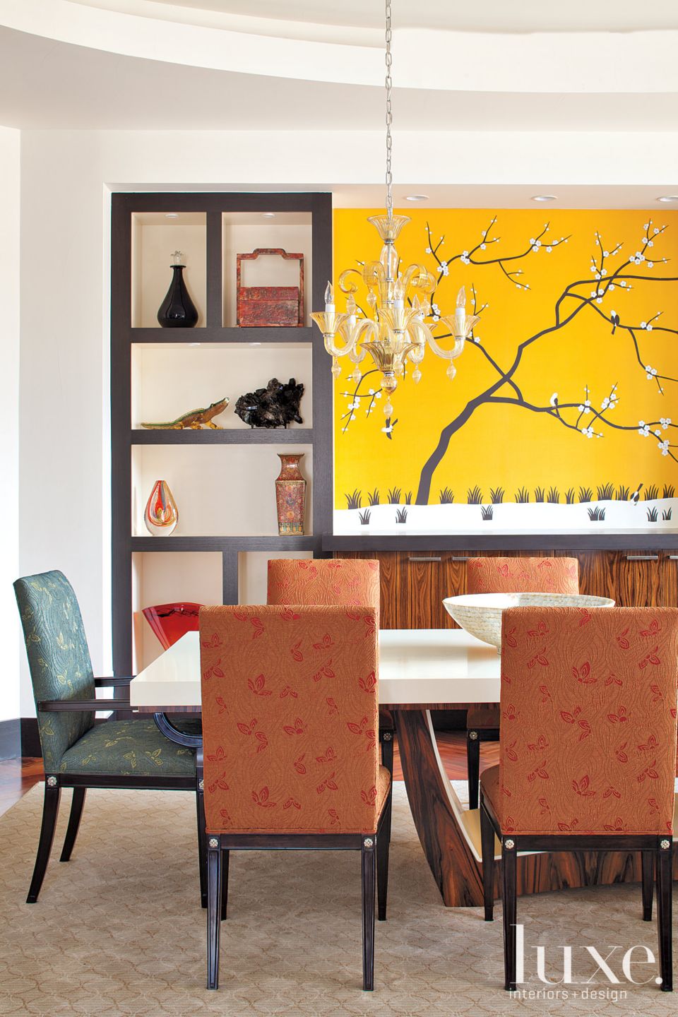 Eclectic Formal Dining Room - Luxe Interiors + Design