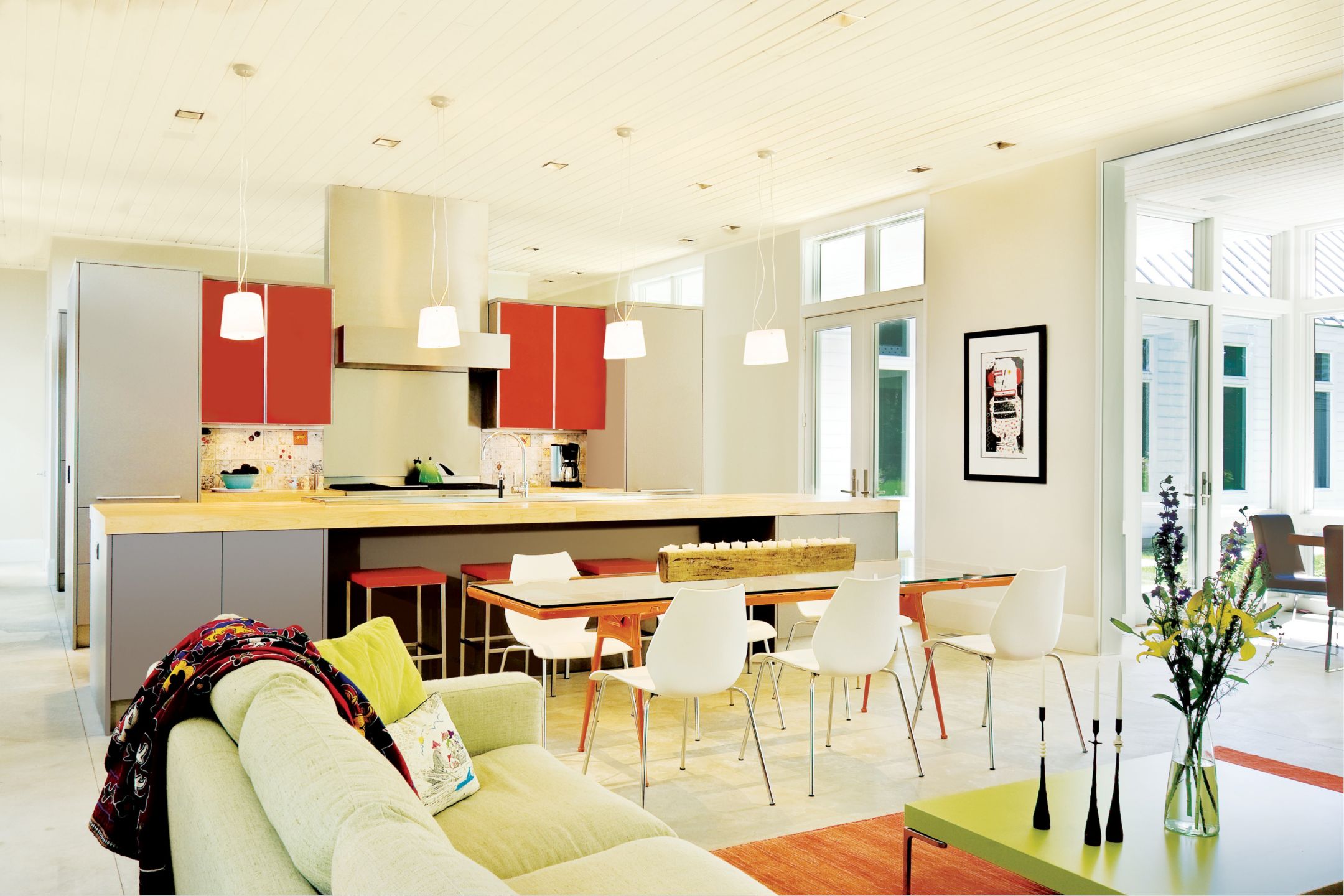 Contemporary Multi-Colored Kitchen - Luxe Interiors + Design