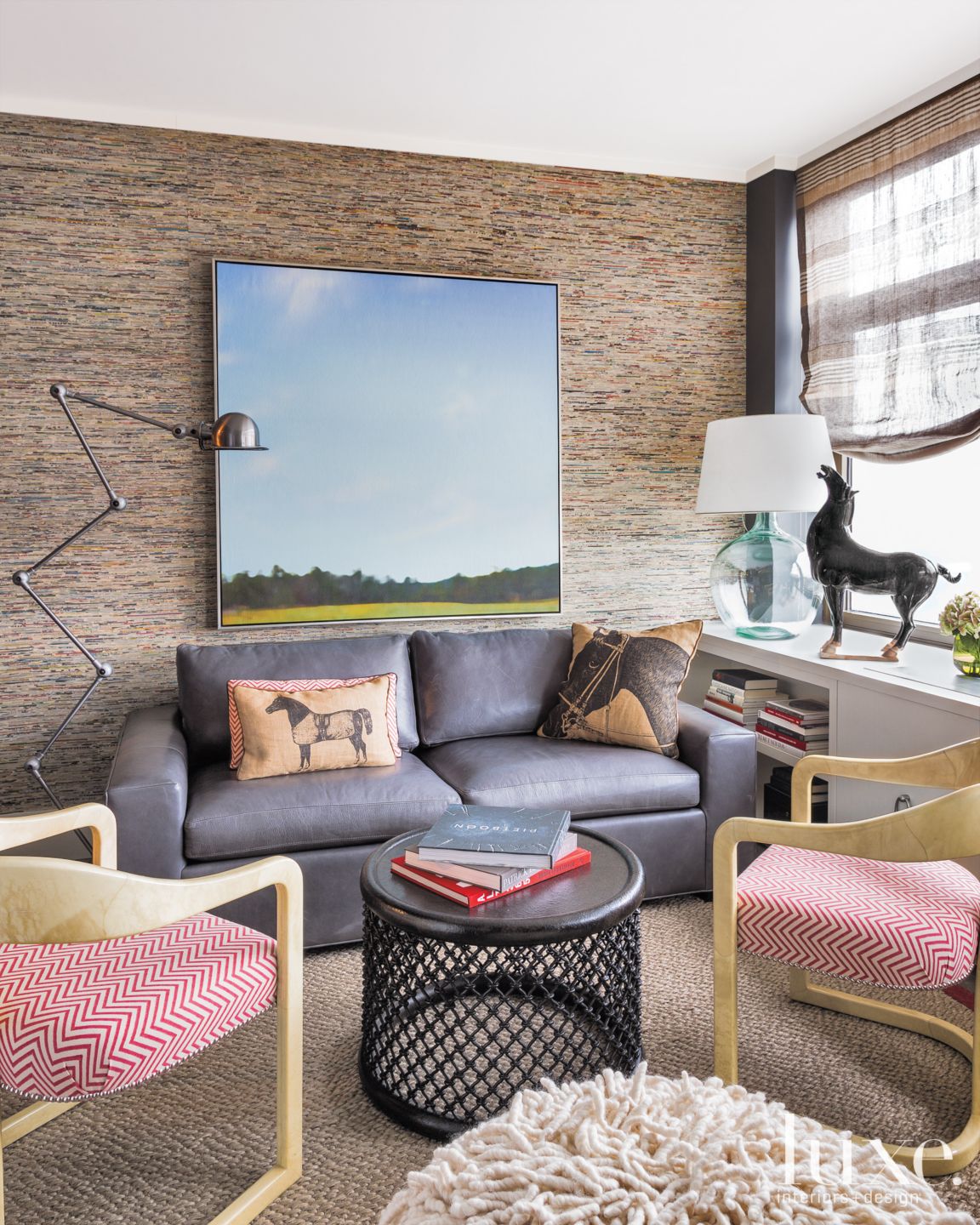 Modern Neutral Study - Luxe Interiors + Design