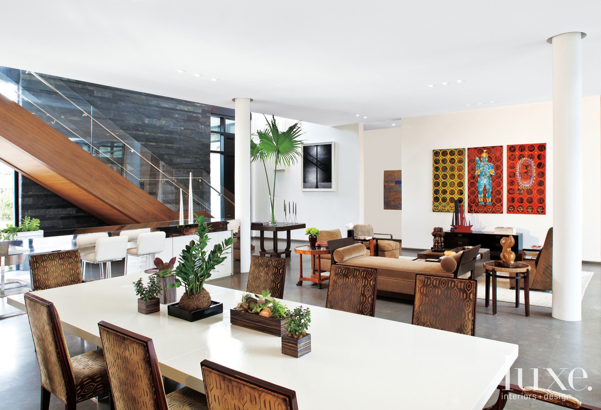 Open Living & Dining Space - Luxe Interiors + Design