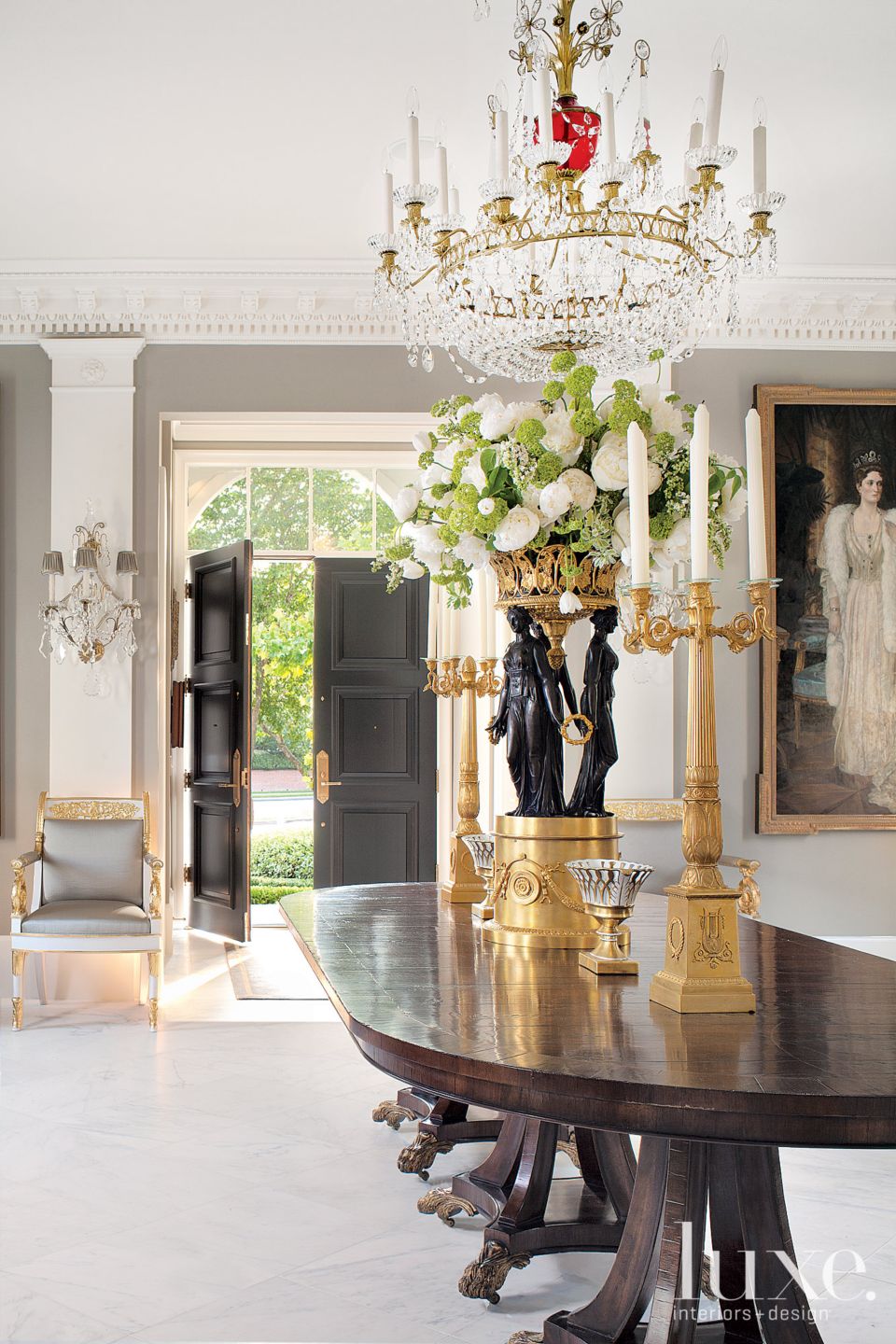 Classical European Grand Dining Hall - Luxe Interiors + Design