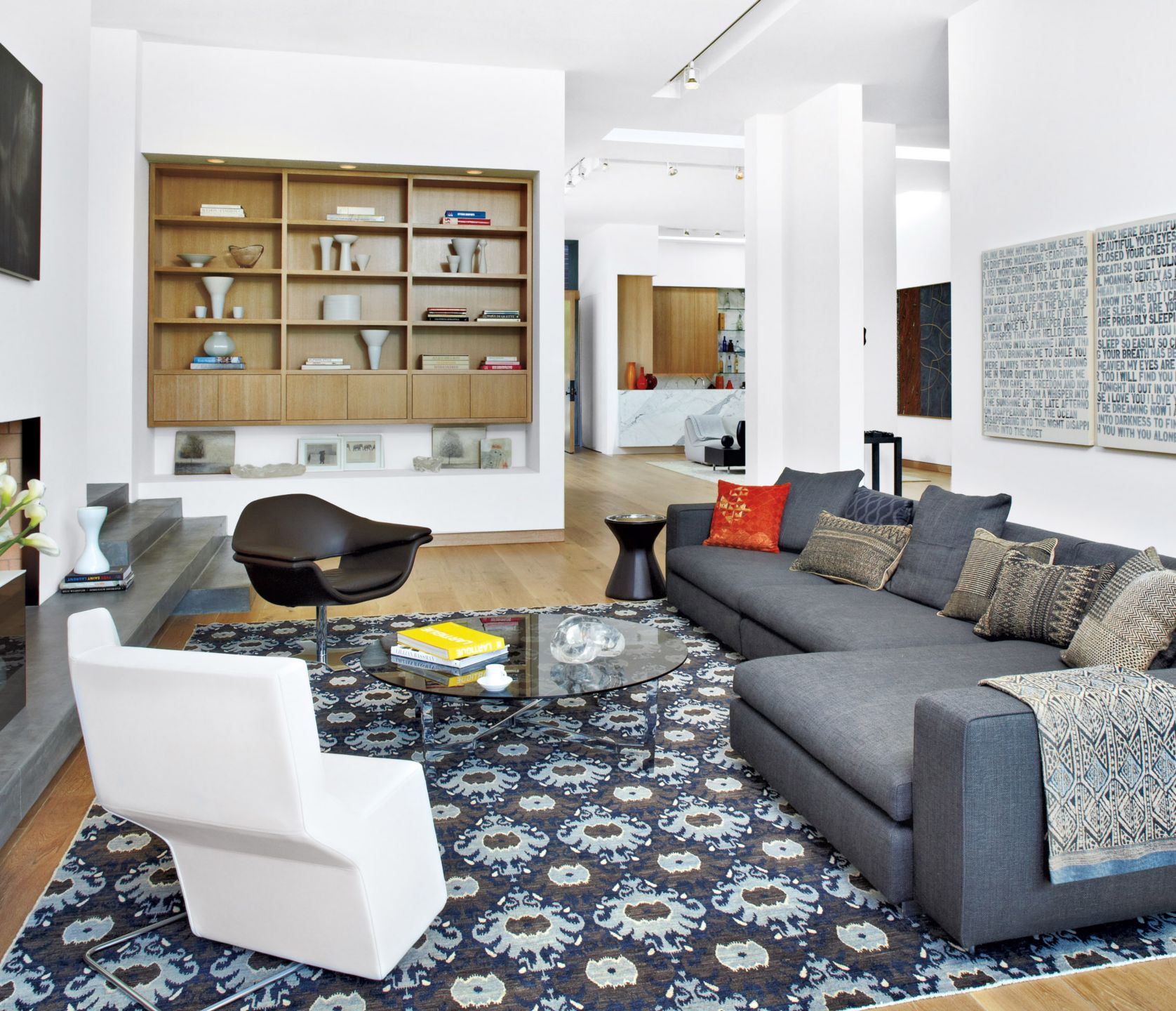 Contemporary Neutral Living Room - Luxe Interiors + Design