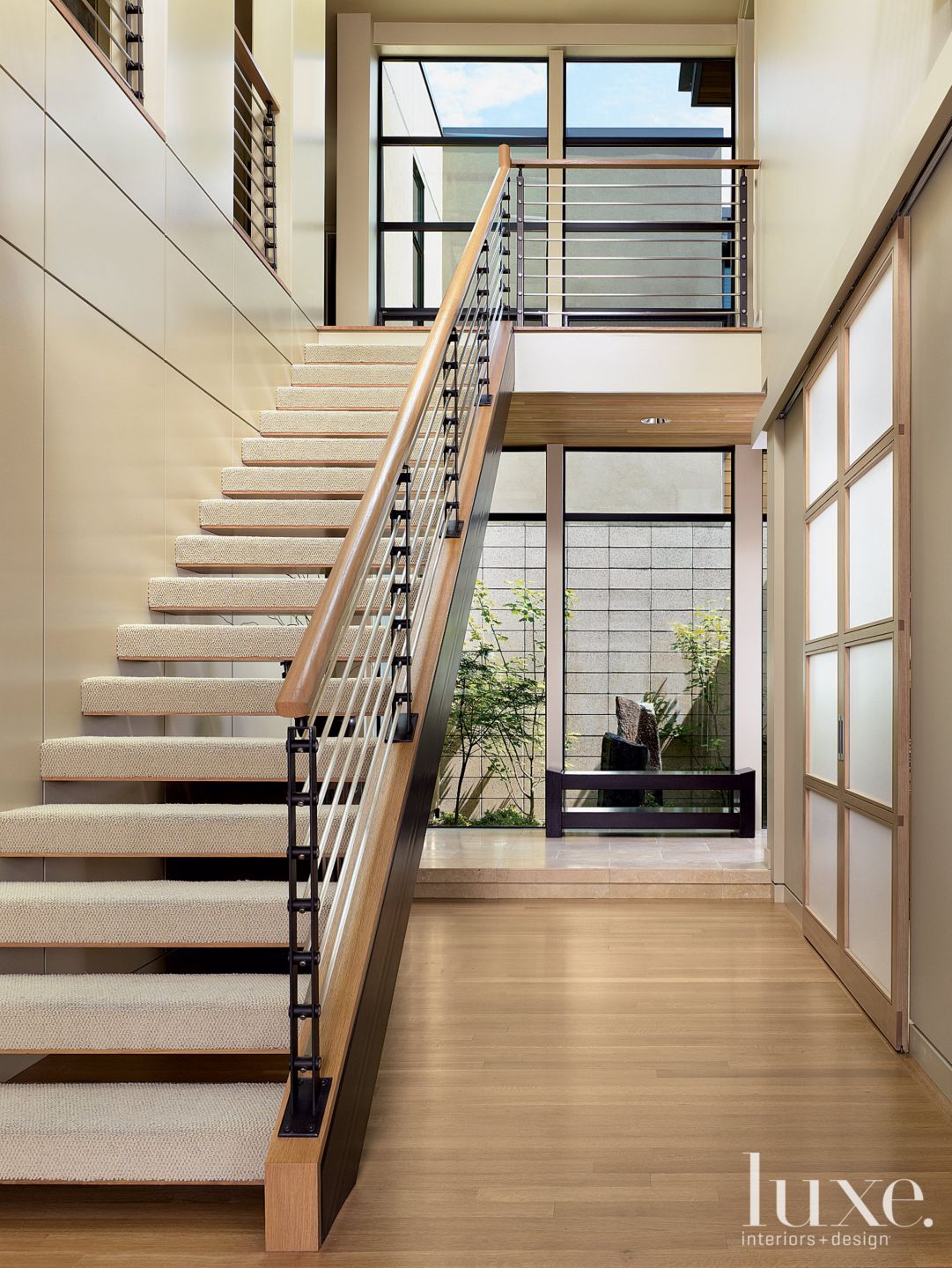 Modern Atrium and Staircase - Luxe Interiors + Design