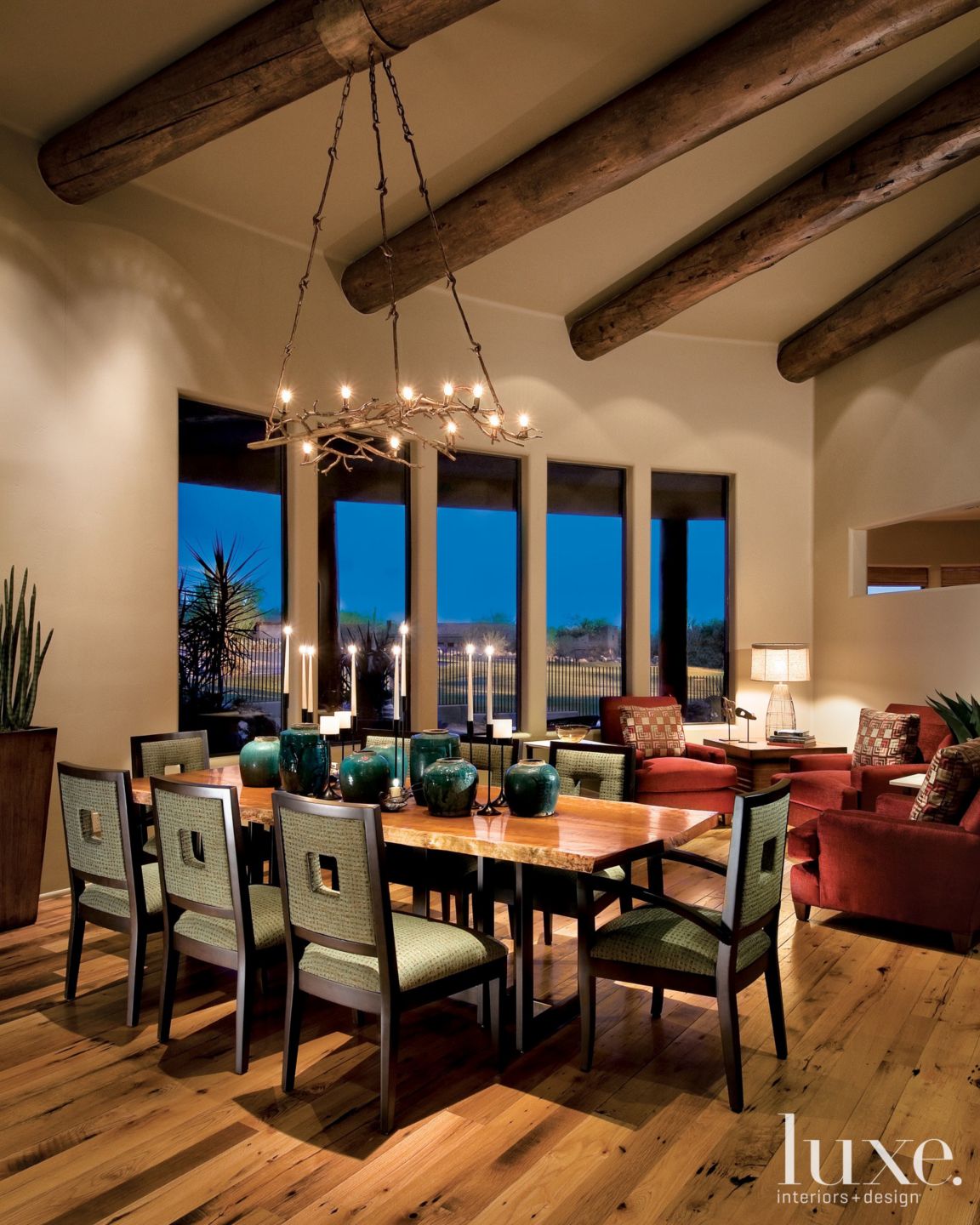 A Well Lit Dining Room - Luxe Interiors + Design