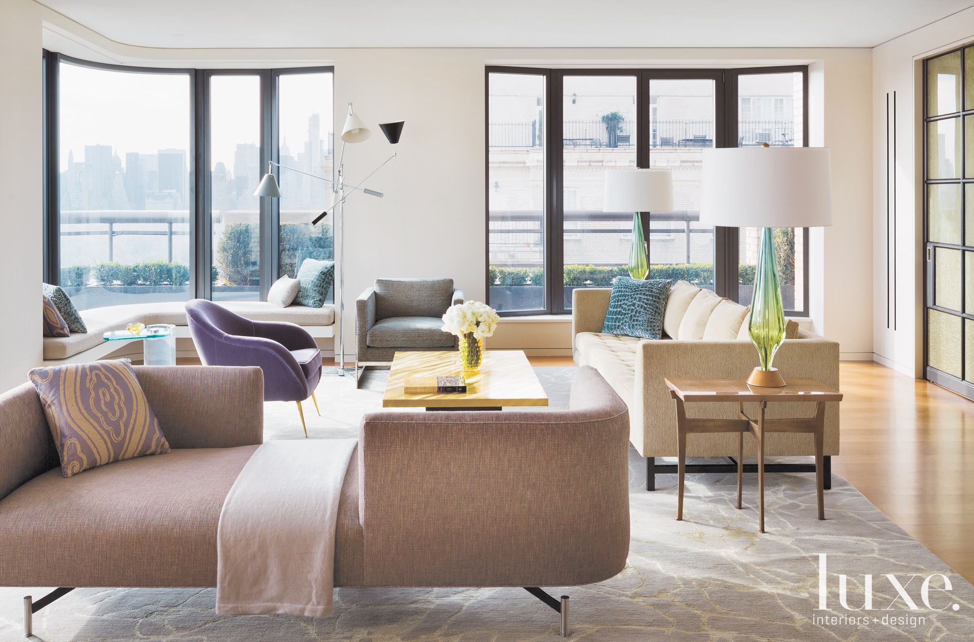 Modern Neutral Formal Living Room - Luxe Interiors + Design