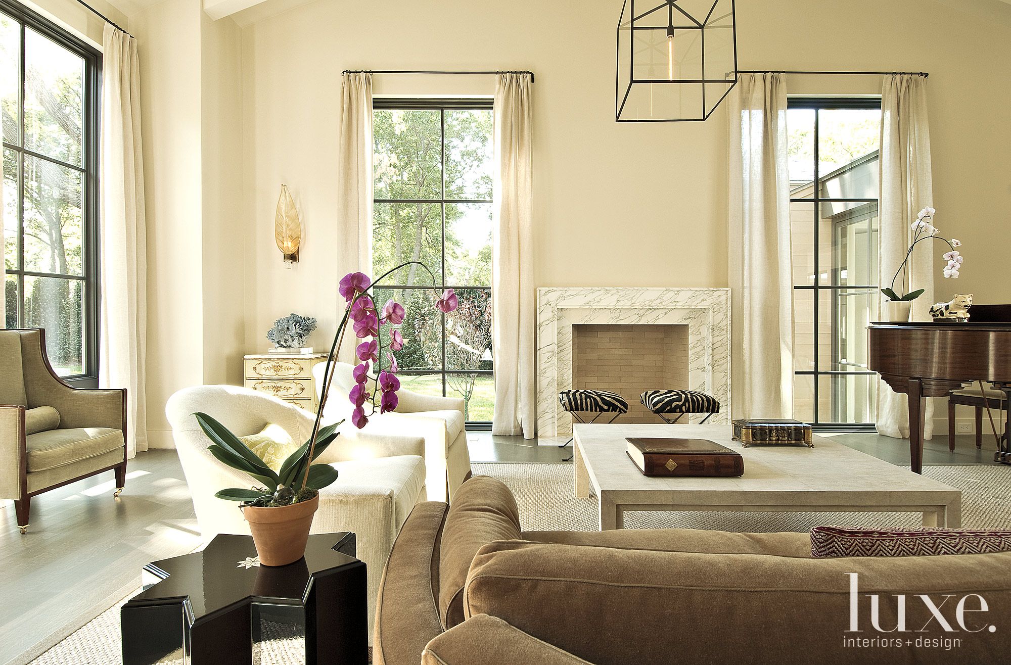 Transitional Simple Living Room - Luxe Interiors + Design