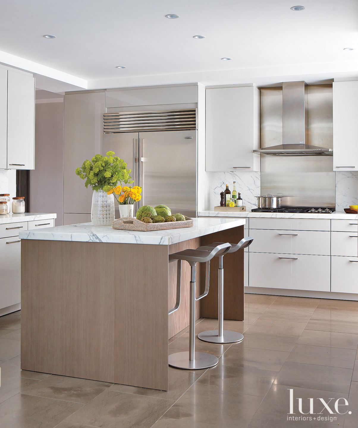 Modern Stainless Steel Kitchen - Luxe Interiors + Design