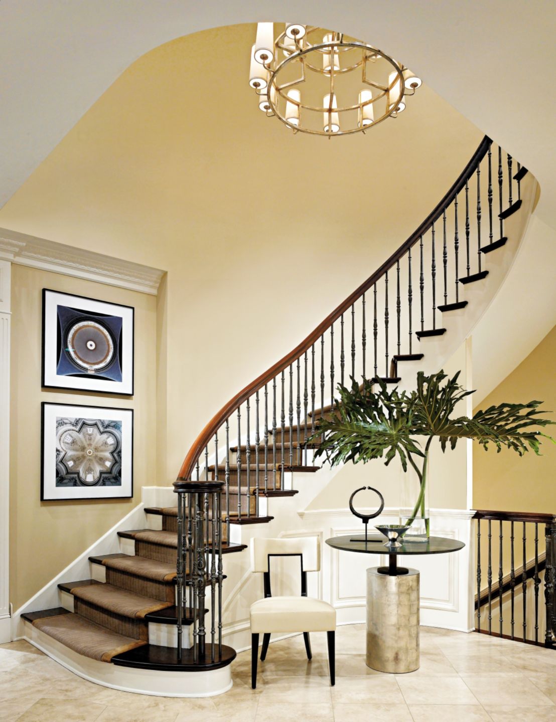 Traditional Neutral Foyer - Luxe Interiors + Design