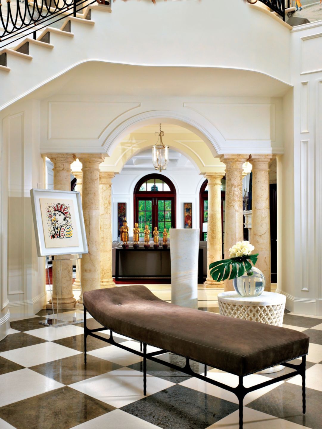 Tuscan Style Foyer - Luxe Interiors + Design