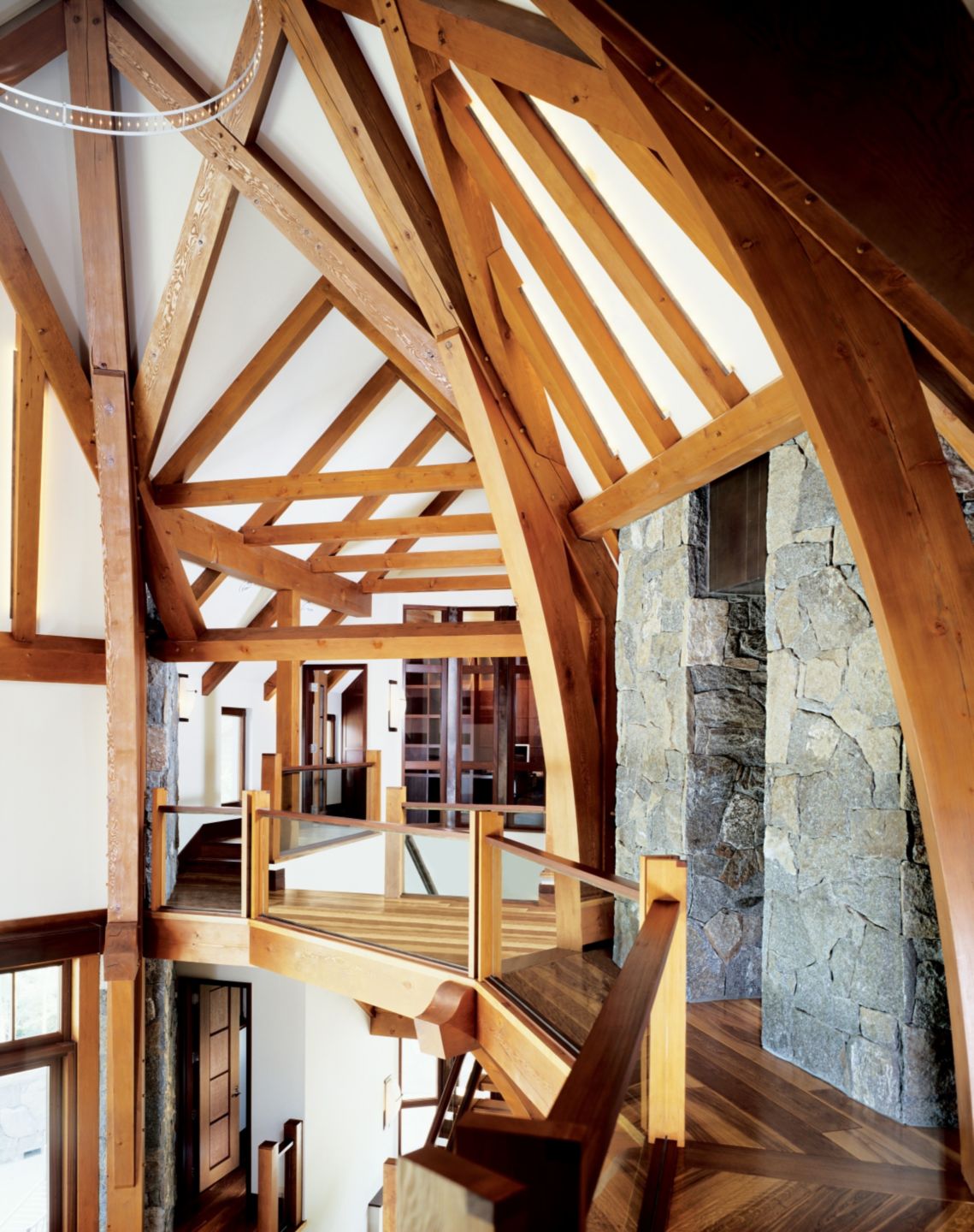 Contemporary Geometric Hall - Luxe Interiors + Design
