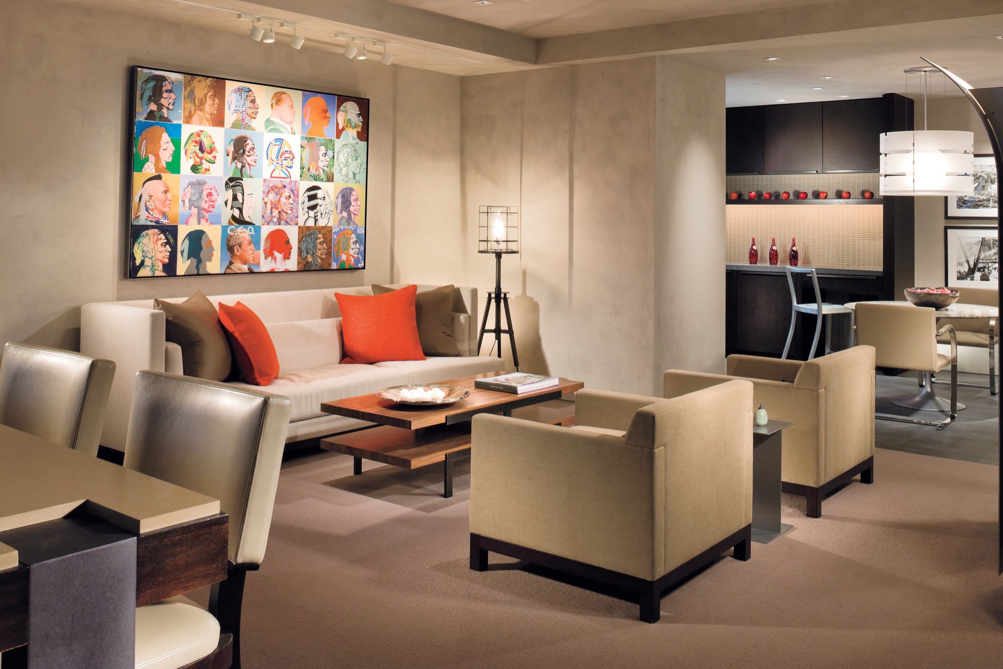 Contemporary Entertainment Space - Luxe Interiors + Design