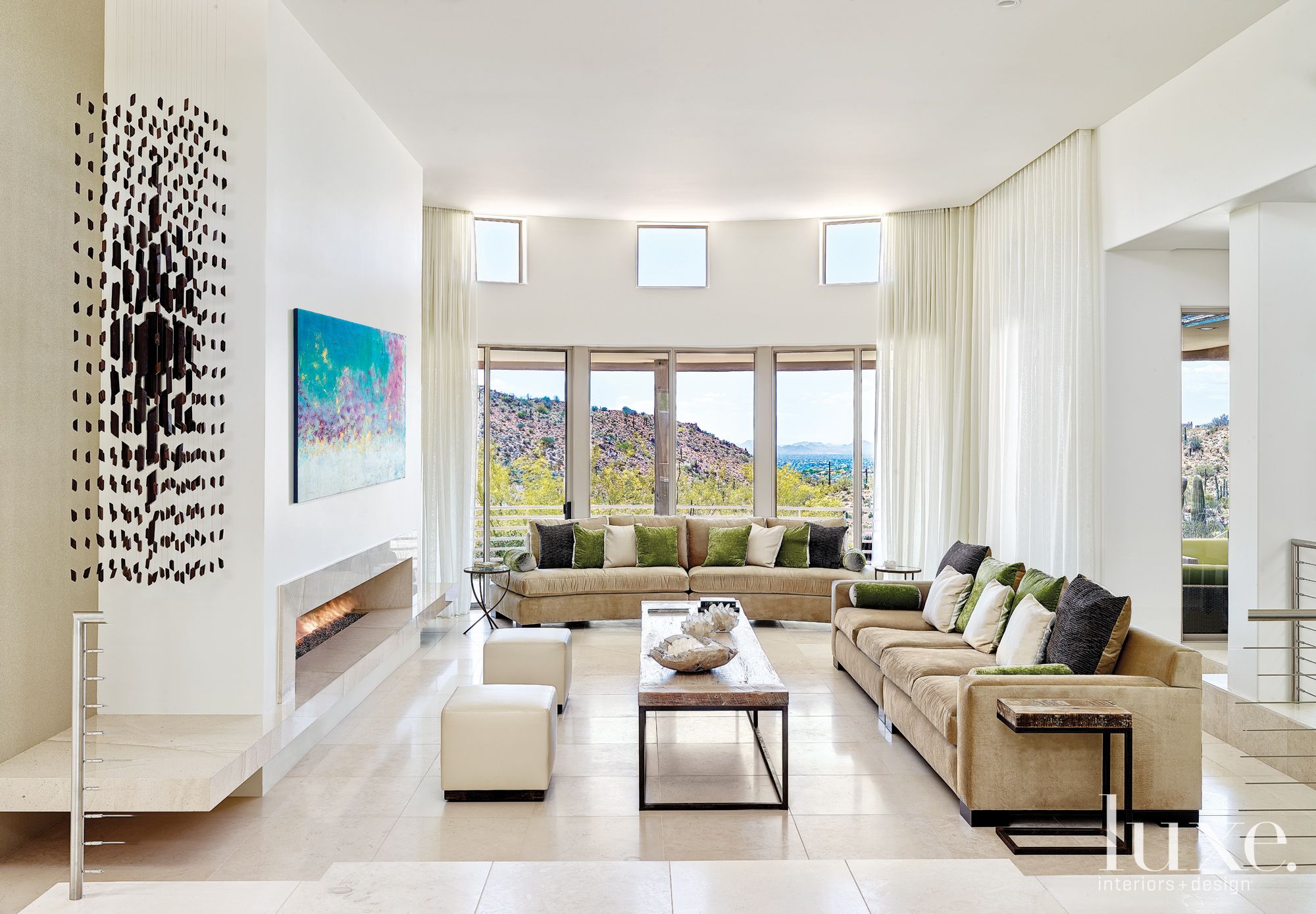 Neutral Contemporary Living Room - Luxe Interiors + Design