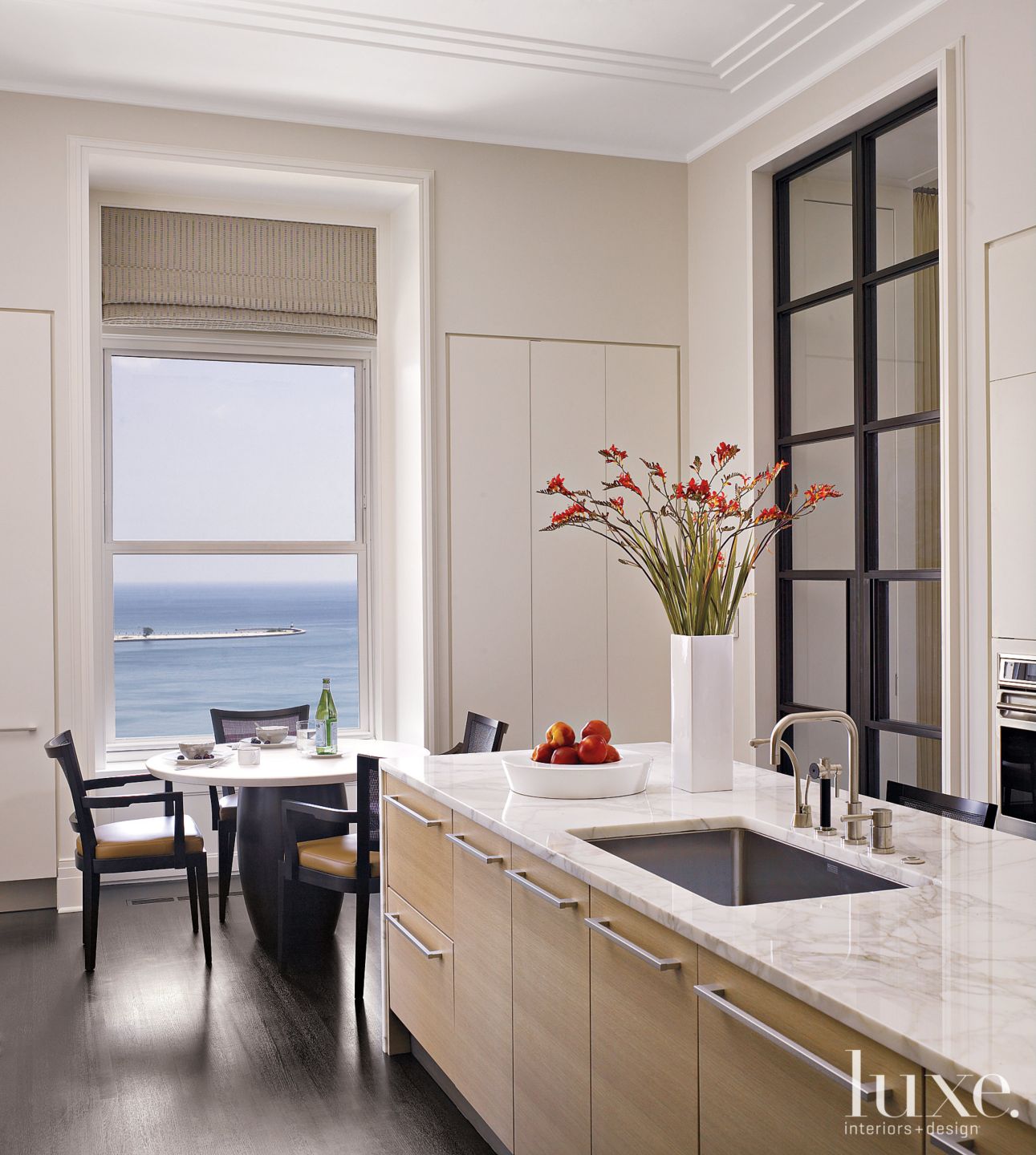 Modern Kitchen with Lakeside Views - Luxe Interiors + Design