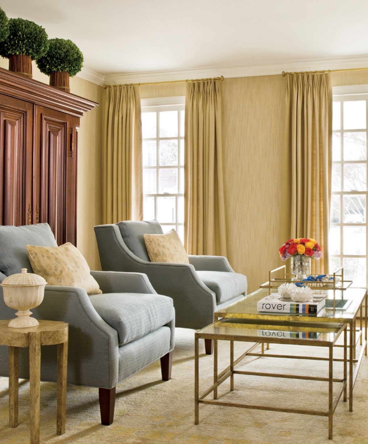 Neutral Contemporary Living Room - Luxe Interiors + Design