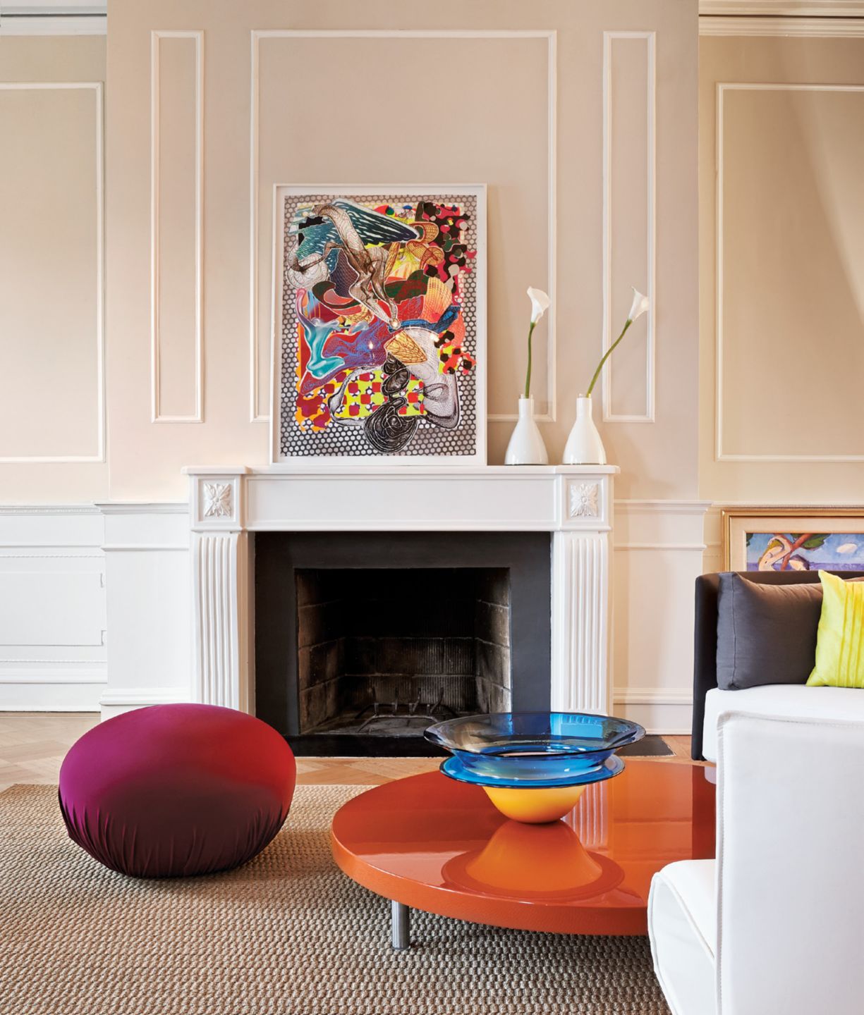 Multi-Colored Modern Living Room - Luxe Interiors + Design