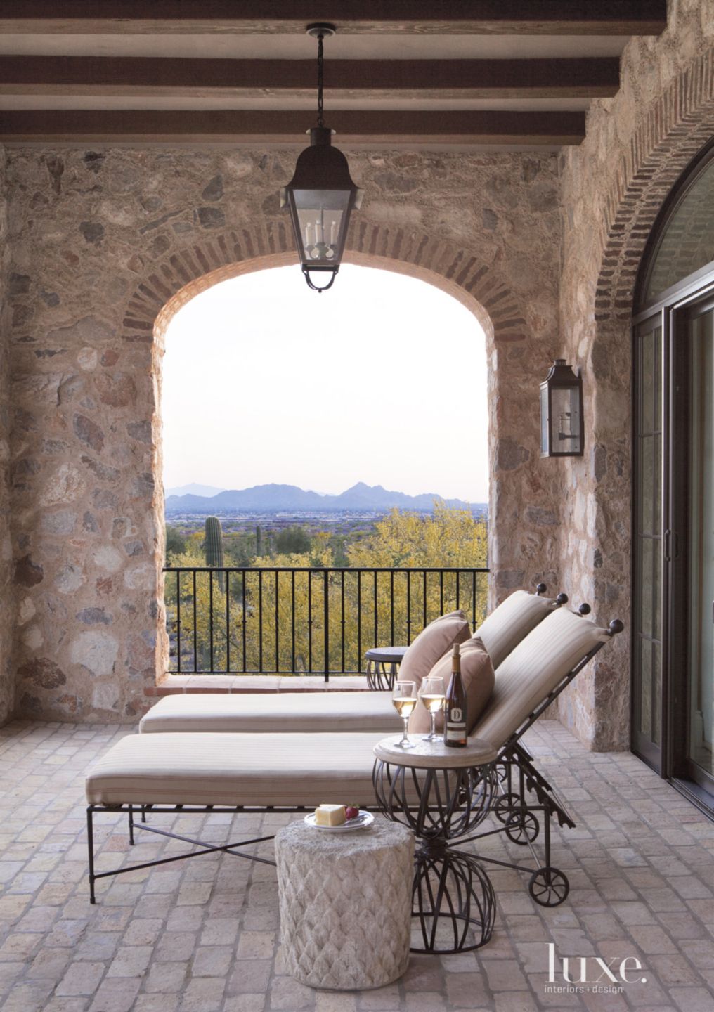 Mediterranean Neutral Balcony with Landscape Views - Luxe Interiors ...