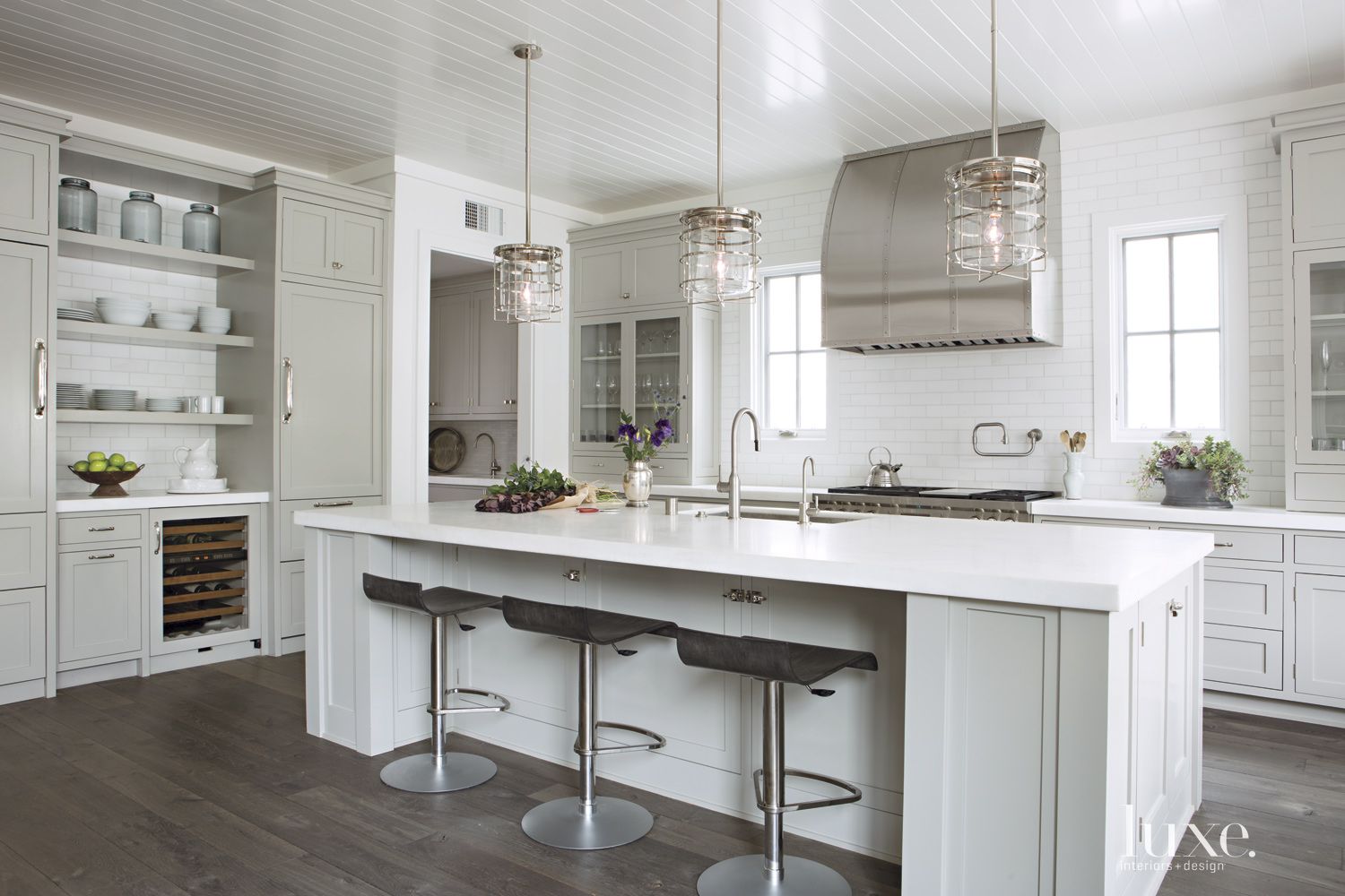Contemporary Taupe Kitchen - Luxe Interiors + Design