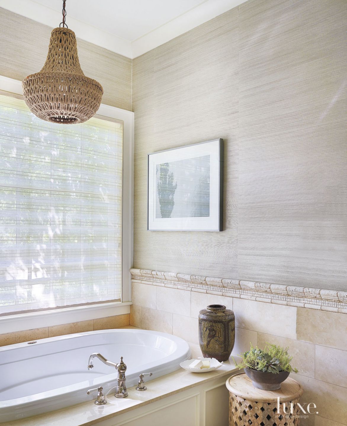 Contemporary Neutral Master Bath - Luxe Interiors + Design