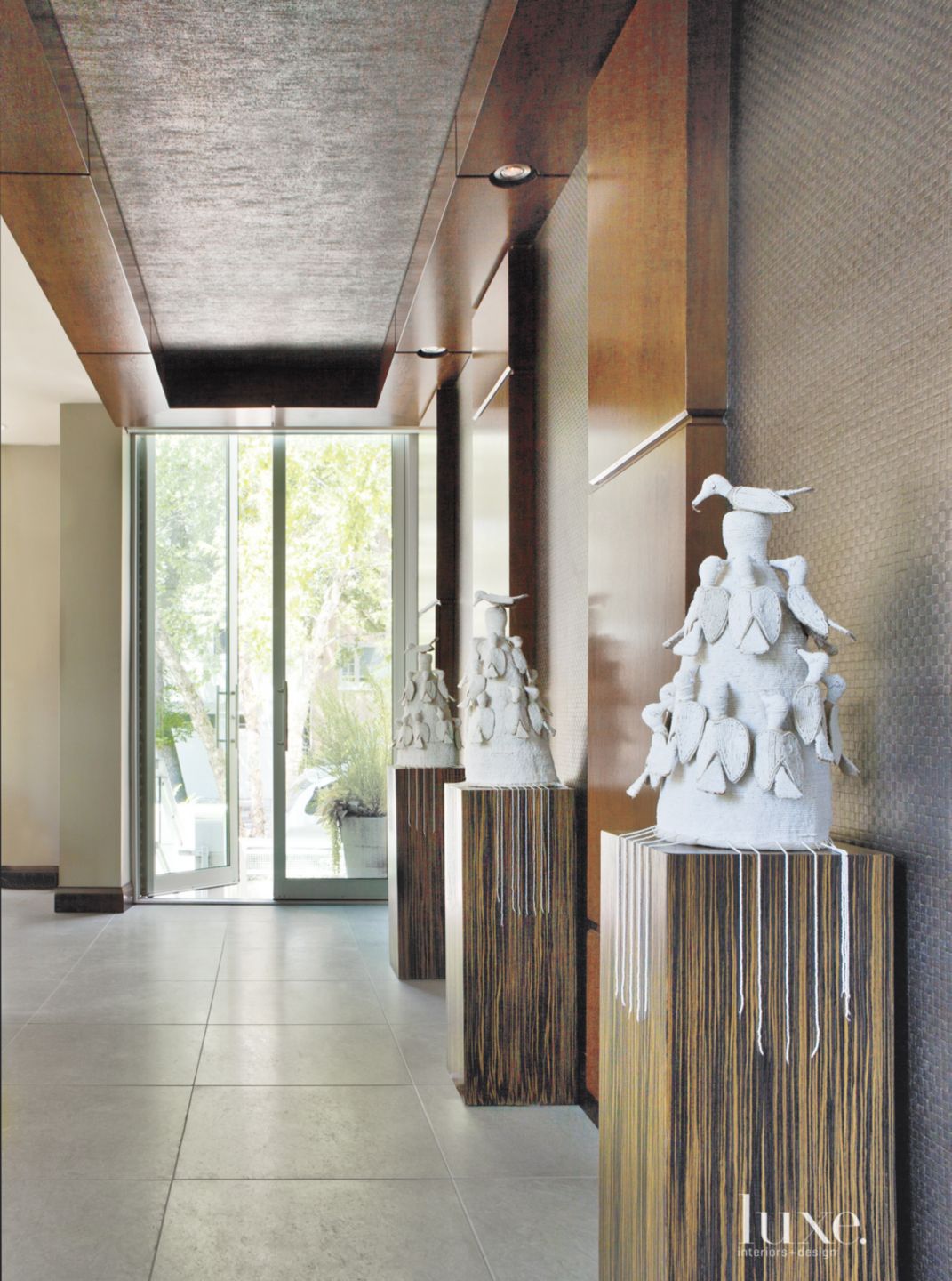 Contemporary Neutral Entry Hallway - Luxe Interiors + Design