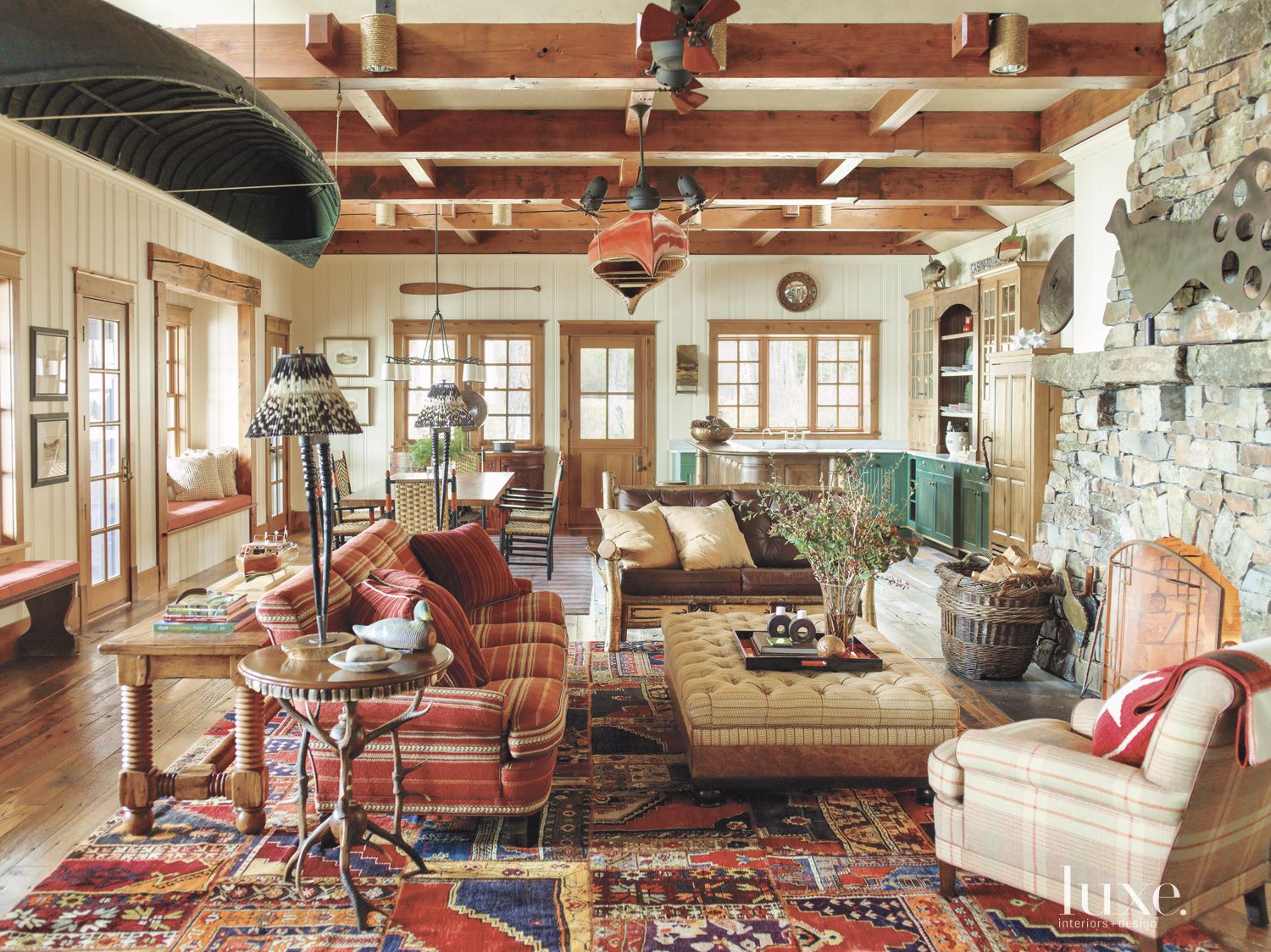Eclectic Country Cream Main Living Area - Luxe Interiors + Design