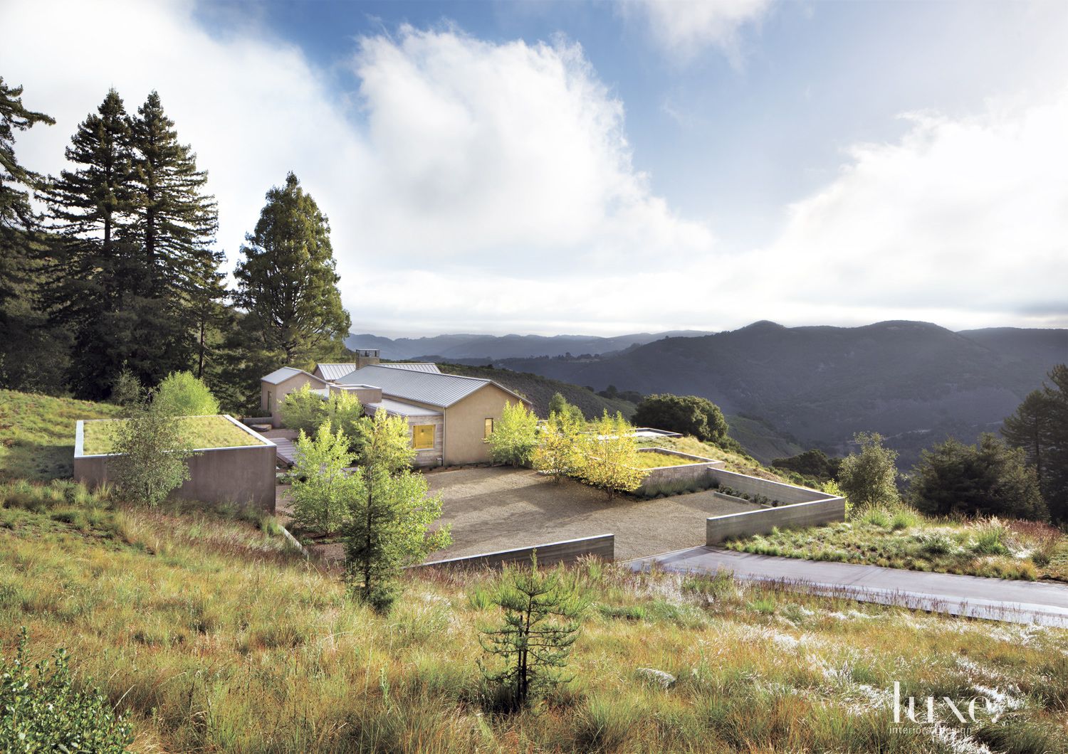 Front Elevation Mountain Landscape - Luxe Interiors + Design