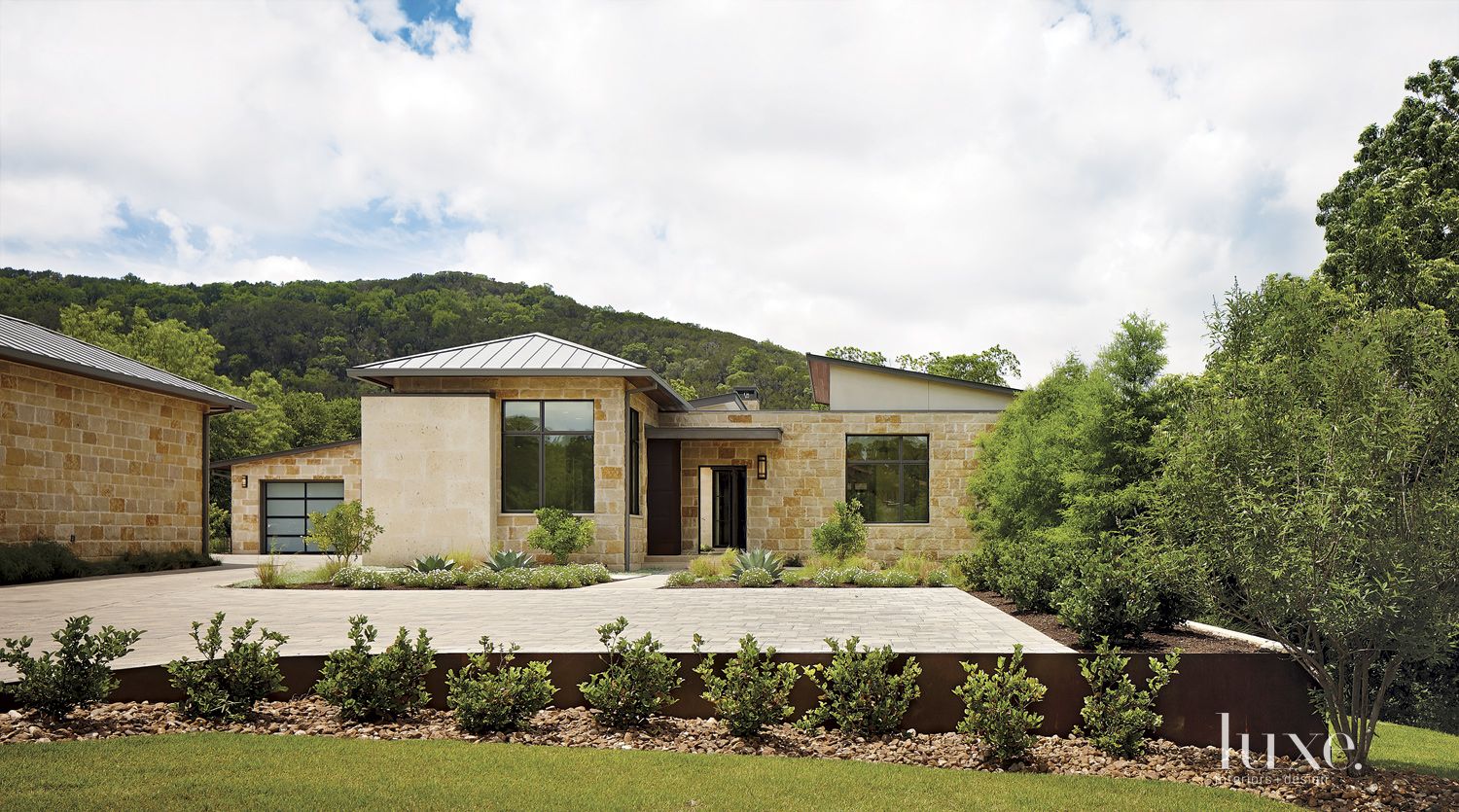Modern Neutral Angled Roof Exterior - Luxe Interiors + Design