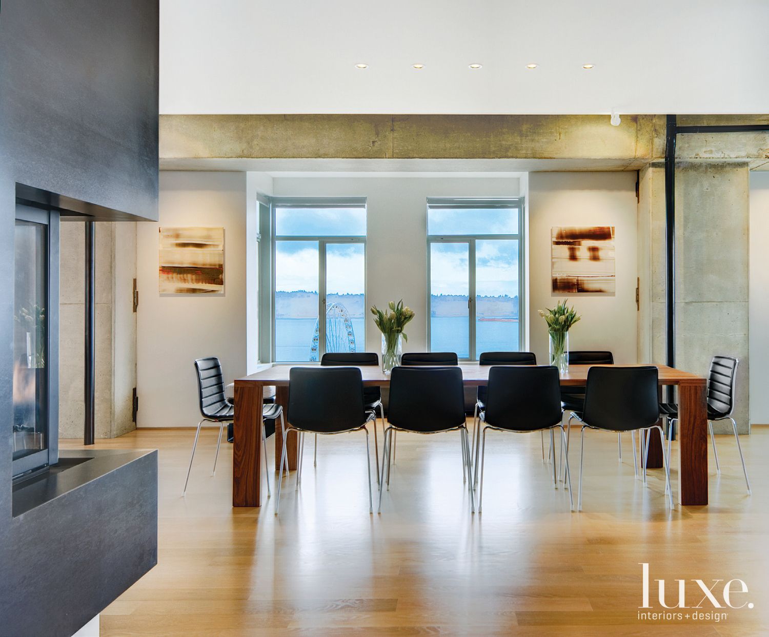 Neutral Modern Dining Room - Luxe Interiors + Design