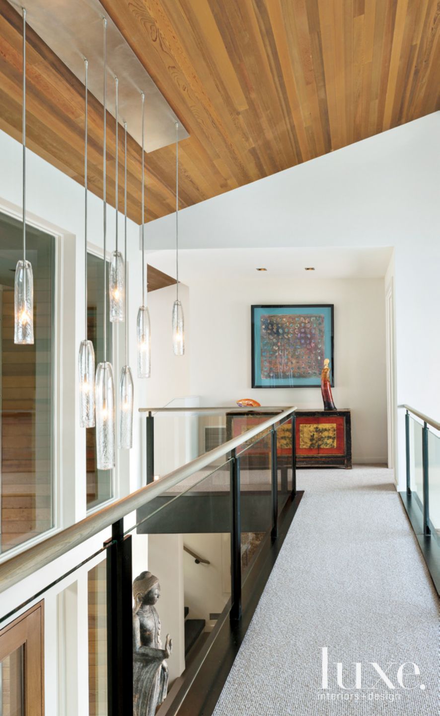 Neutral Modern Catwalk Across Living Room - Luxe Interiors + Design